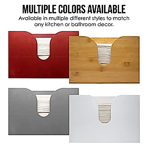 Bamboo Paper Towel Dispenser, Paper Towel Holder Wall Mount & Countertop for Kitchen and Restroom Decor - Holds Multifold Paper Towel, C Fold, Trifold Hand Tissue Napkins.