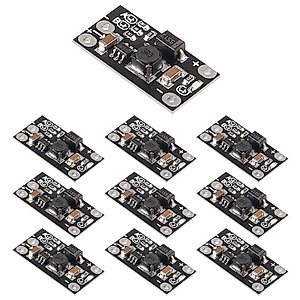 AITRIP 10PCS 1.5A Multi-Function Mini Boost Module Step Up Board 3.7V to 5V 8V 9V 12V Step Up Board with LED Indicato for DIY Electronic Voltage Moduler