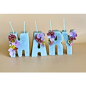 Personalized Birthday Candle. Cake Toppers. Candles with flowers. Candles for all occasions. (hot pink)