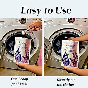 Lumehra Natural Lavender Scent Laundry Detergent Non-Toxic Laundry Detergent Powder Gentle on Sensitive Skin 250g 50 Loads Ultra Concentrated Made in Canada