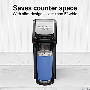 Hamilton Beach 49900 FlexBrew Single-Serve Coffee Maker Compatible with Pod Packs and Grounds, 8 ounces, Black-Fast Brewing