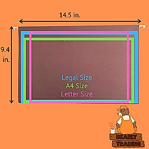 Linen File Storage Box Includes 10 Legal Hanging Files - Collapsible Easy Filing Organizer with Lid - Steel Glides Fit Perfectly (Legal Size)
