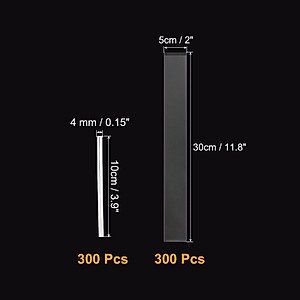 uxcell 300 Pcs Clear Cello Bags, Clear Flat Plastic Cello Treat Bags with Silver Twist Ties Gift Bags Cookie Bags for Christmas Snacks Candy Cookie Gifts