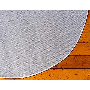 Unique Loom Williamsburg Collection Casual Transitional Solid Vibrant Area Rug, 5' 0" x 5' 0", Beige