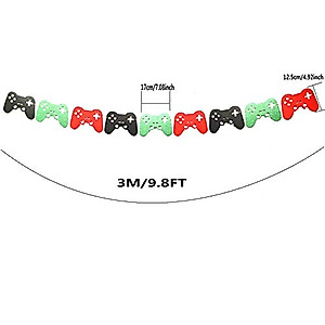 Video Game Controller Banner Video Game Controller Garland, Video Game Party Decorations, Video Game Birthday, Level Up Birthday (Green Red Black)