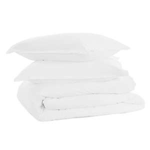 Color Remedy 3-Piece King Duvet Cover Set – Easy Care Duvet Cover – Duvet Cover King Size – Easy Button Closure – Durable Comforter Cover - Comforter Not Included – Super Soft – White