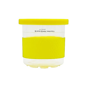CXQ 4 Pack Replacement Ice Cream Pints with Silicone Lids and Sleeves，Compatible with Ninja Creami Ice Cream Maker, Model: NC301, NC300, NC299AMZ Series. (Pink/Yellow/Blue/Green)