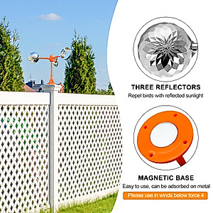 Bird Reflective Spinning Deterrent Devices for Outside Keep Birds Away Pigeon Woodpeckers Deterrent for Garden Roofs