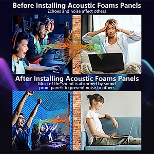 YDHTDLHC 2 Pack Acoustic foam panels 24" X 48" X 2" egg crate foam pad sound proof foam panels studio foam wall panels noise dampening foam wedges decoration tiles for office, home or theater - Blue