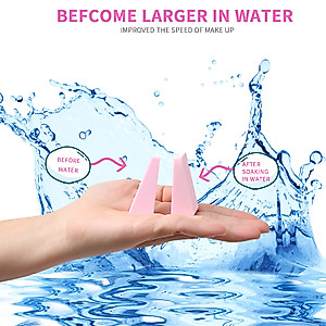 WSYUB Makeup Wedges, 96Pcs Makeup Blenders Sponges, Soft Sponge Cosmetic Puff Small Wedge Shape, Latex Free Foam Sponges Powder Puff