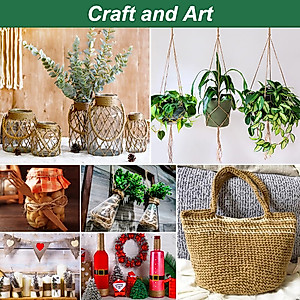 Shintop 328 Feet Natural Jute Twine Best Industrial Packing Materials Heavy Duty Natural Jute Twine for Arts and Crafts and Gardening Applications (328 Feet Twine)