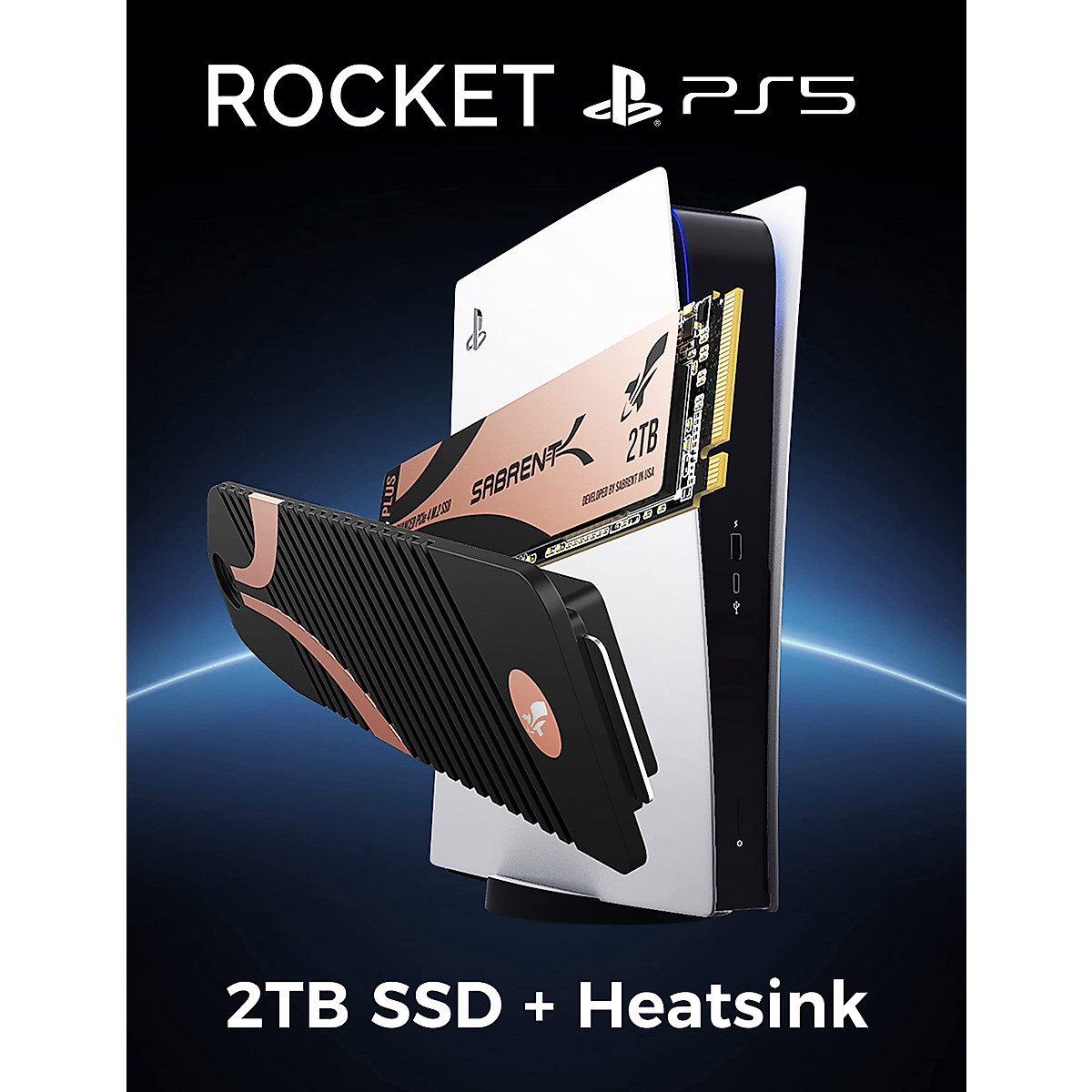 SABRENT 2TB Rocket 4 Plus NVMe 4.0 Gen4 PCIe M.2 Internal Extreme Performance SSD + M.2 NVMe heatsink Combo (SB-RKT4P-PSHS-2TB)
