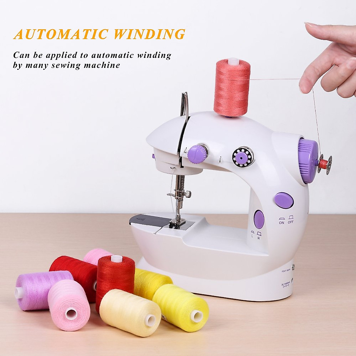 HAITRAL Sewing Thread Sets - 24-Color Spools Thread Mixed Cotton, 1000 Yards Sewing Kits Thread for Sewing Machine, DIY Sewing