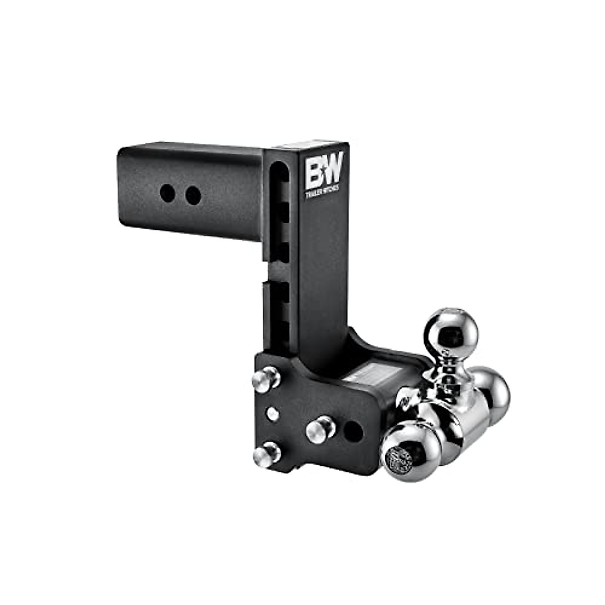 B&W Trailer Hitches Tow & Stow Adjustable Trailer Hitch Ball Mount - Fits 3" Receiver, Tri-Ball (1-7/8" x 2" x 2-5/16"), 7.5" Drop, 21,000 GTW - TS30049B