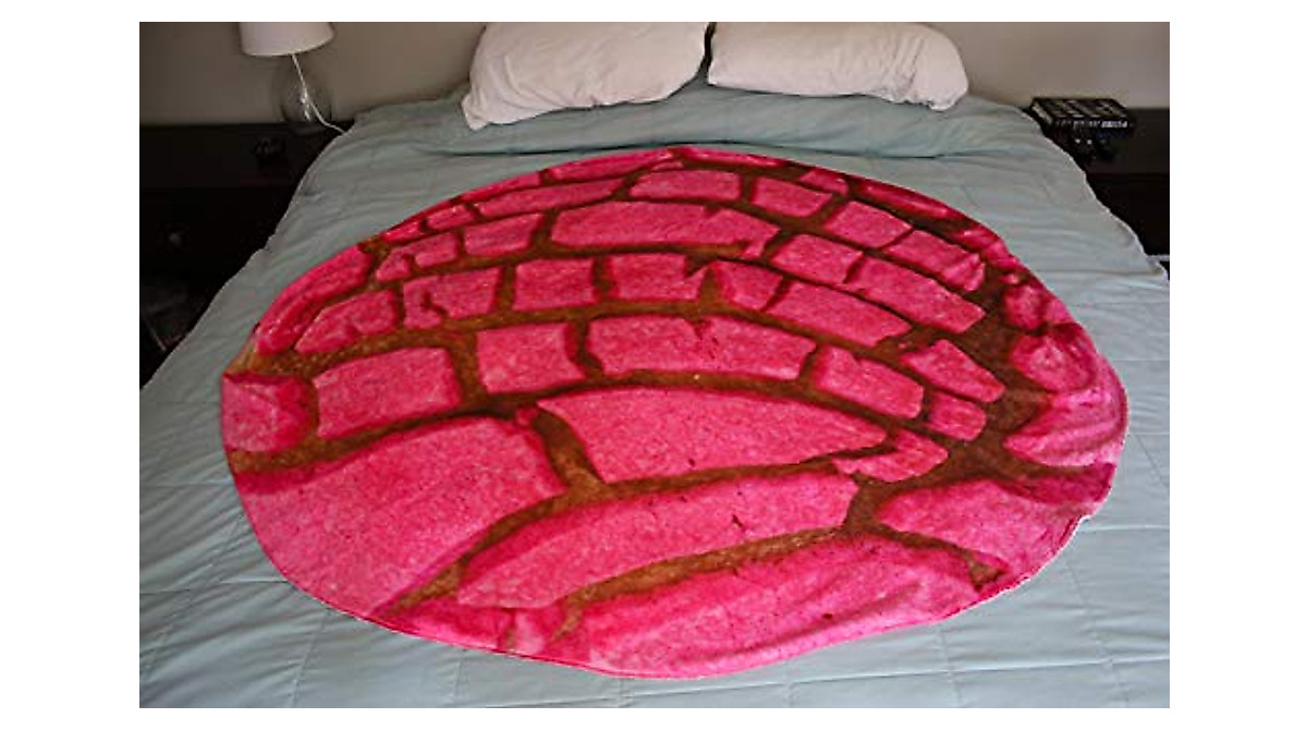 Pink Concha Blanket | Super Soft Pan Dulce Throw for Home