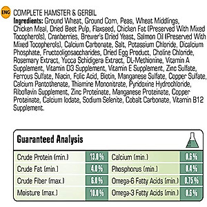 Versele-Laga Complete All-in-One Nutrition Hamster & Gerbil Food, 2.5 Pounds