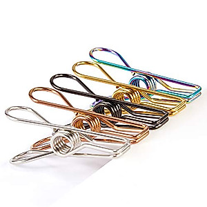 Chip Clips Bag Clips Food Clips - 28 Pack Assorted Colors Utility Clips Heavy Duty Stainless Steel Wire Chip Bag Clips for Kitchen Bread Open Bags Snack Bags Food Storage Bags