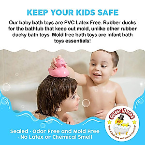 Celebriducks The Good Duck - BPA & PVC Free Rubber Duckie Baby Bath Toy Teether - Yellow