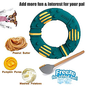 GUCHO Updated Ultra Durable Dog Chew Toys for Aggressive Chewers Nearly Indestructible Natural Rubber Dog Toys - Tough Strong Dog Teething Toys for Medium Small Dogs