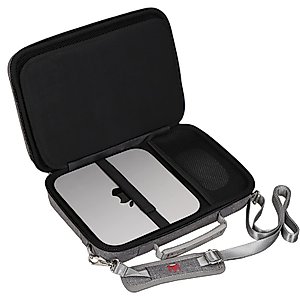 Mchoi Shockproof Carrying Case with Adjustable Shoulder Straps, for Apple Mac Mini M1 / Mac Mini M2, Apple Magic Keyboard & Magic Mouse, Case Only