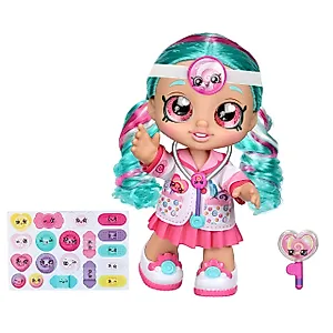 Kindi Kids Fun Time 10 Inch Doll, Dr Cindy Pops with Stethoscope and Shopkins Inspired Lollipop| Changeable Clothes and Removable Shoes | for Ages 3+