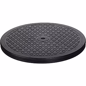 LapWorks 10 Inch Heavy-Duty Monitor Swivel Stand (Black) | 360 Degree Rotating Lazy Susan Base for TVs, Computers, Painting, Potted Plants, Display, and Cabinet Organization | Supports 100lbs