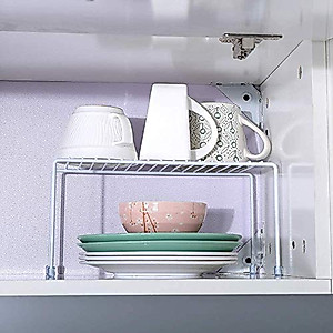 yaenoei Kitchen Shelves, Cabinet Organization Mini Storage Shelf, White,Set of 6