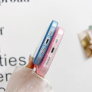 JYJFMLZC Compatible with iPhone 14 Pro Wavy Edge Shiny Stars Clear Cute Phone Case for Women Girls All-Around Soft TPU Anti-Collision Anti-Shock Transparent Phone Case for iPhone 14 Pro-Clear