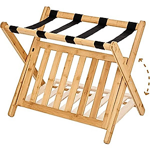 Foldable Luggage Stand for Guest Room -No Assembly Required-Folding Luggage Holders for Guest Room Suitcase Holder Suitcase Stand Luggage Racks for Suitcases for Bedroom Luggage Stand Foldable Pull Up Suitcase Shelves Luggage Holders Suitcase Holder Suitc