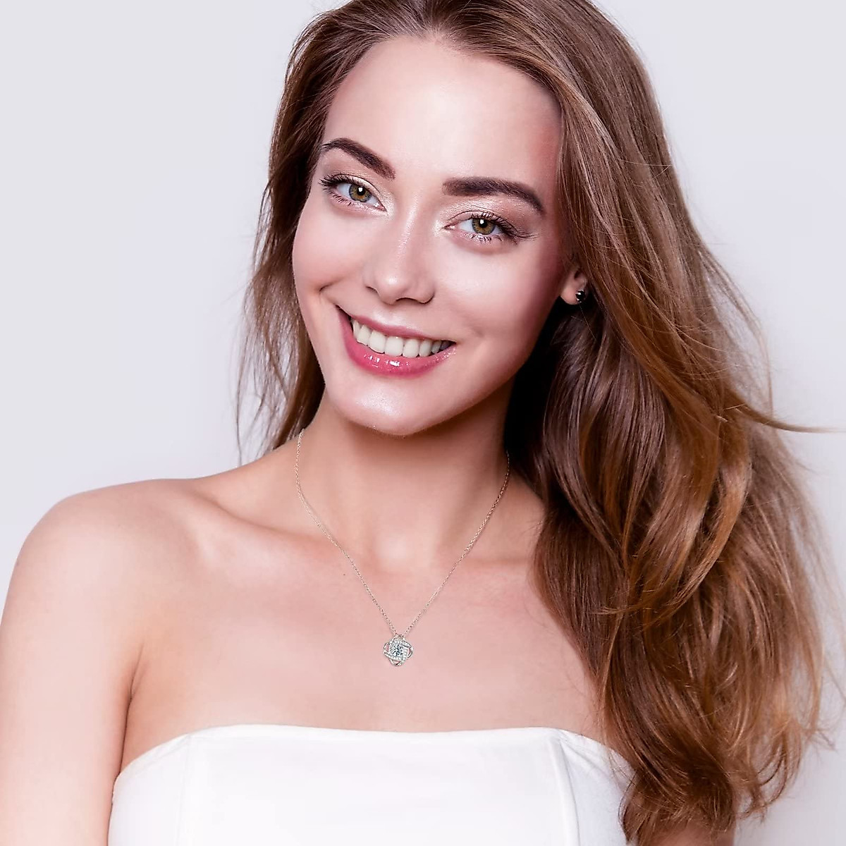 Ieftop Mentor Gifts Mentor Necklace, 14K White Gold Plated Love Knot Pendant Necklace Colleagues Coworker Leaving Gifts Coworker Going Away Gifts for Women Best Coworker Gifts