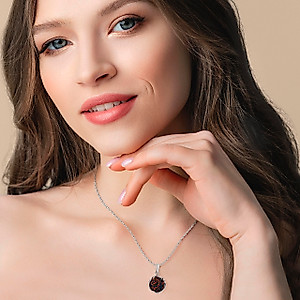 925 Sterling Silver Black Opal Vintage Style Round Pendant; Lab Created October Birthstone; Dainty Black Stone Pendant; Handmade Antique Style Black Opal Necklace For Women