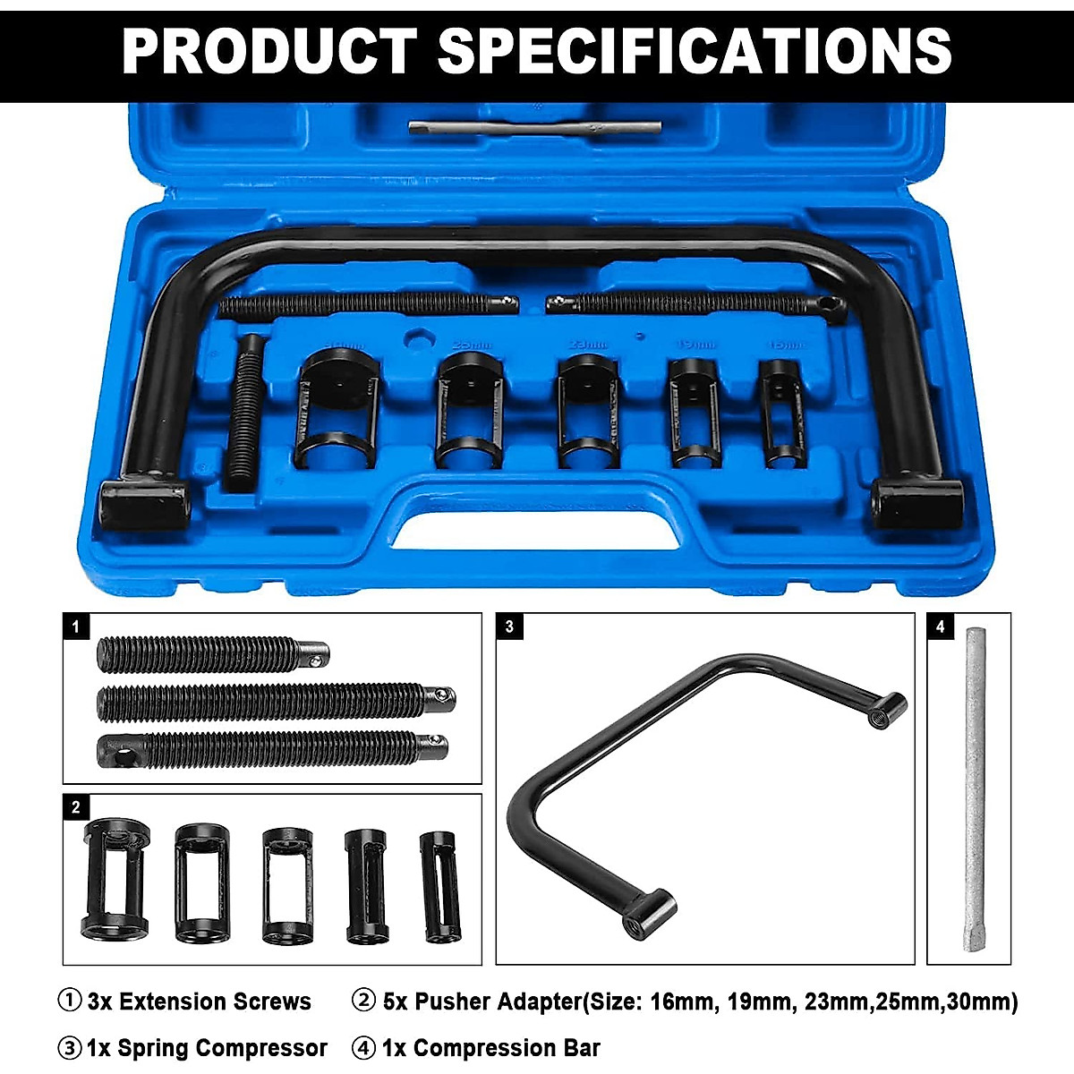BTSHUB 10pcs Valve Spring Compressor Engine Vehicle Compression Clamp Tool for Motorcycle, ATV, Car