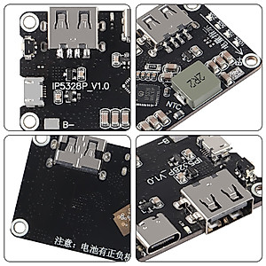 2Pcs IP5328P Boost Charging Module Dual USB 18650 Battery Fast Charger Treasure Tpye-c 3.7V to 5V 9V 12V Step up Fast Quick Charger Circuit Board QC2.0 QC3.0 Mobile Power Main Board