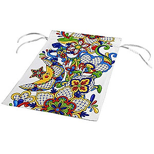 ZHIMI Mexican Traditional Talavera Pattern Moon Garden Flag Vertical Double Sided Yard Flag Polyester Banner Holidays Outdoor Decoration 12X18 inch