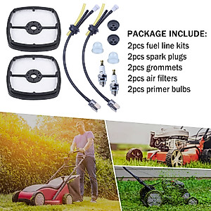 Atunee Repower Kit with SRM210 Air Filter Fuel Line Primer Bulb Spak Plug 3-Hole Grommet for Echo PE200 PE201 PE210 PE211 HC150 GT200 GT-200i GT-200R Engine Part