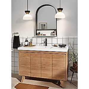 Moen Gibson Matte Black One-Handle Single Hole Modern Bathroom Sink Faucet with Optional Deckplate, Bathroom Faucets for Sink 1-hole Deck Mounted Setup, 6145BL