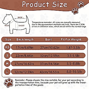 Small Dog Sweater Dog Clothes for Small Dogs Girl Kitten Clothes Cat Sweater XXS Dog Clothes Puppy Clothes for Small Dogs Boy Puppy Clothes Extra Small Dog Clothes (Small)