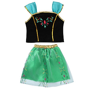 VGOFUN Princess Dresses for Girls - Dress up Clothes for Toddler Girl Pretend Play Gift for 3-6 Year Halloween Christmas Birthday