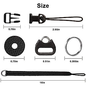 Camera Wrist Strap,1Pack Adjustable Nylon Camera Hand Strap,for GoPro,DSLR,Fuji,Canon and Mirrorless Cameras Photographers Quick Release,Paracord (Black)