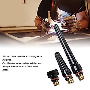 Welding Gun Accessories, Good Compatibility Replacement Parts Electrode Nozzles Kit Easy To Install Glass Cups Color O Rings for WP17 WP18 WP26 Welder