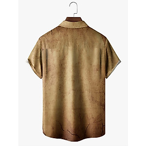 QIVICIMA Mens Thanksgiving Shirts Santa Claus Party Button Down Shirts X-Mas Funky Hawaiian Shirt AB Thanksgiving XXL