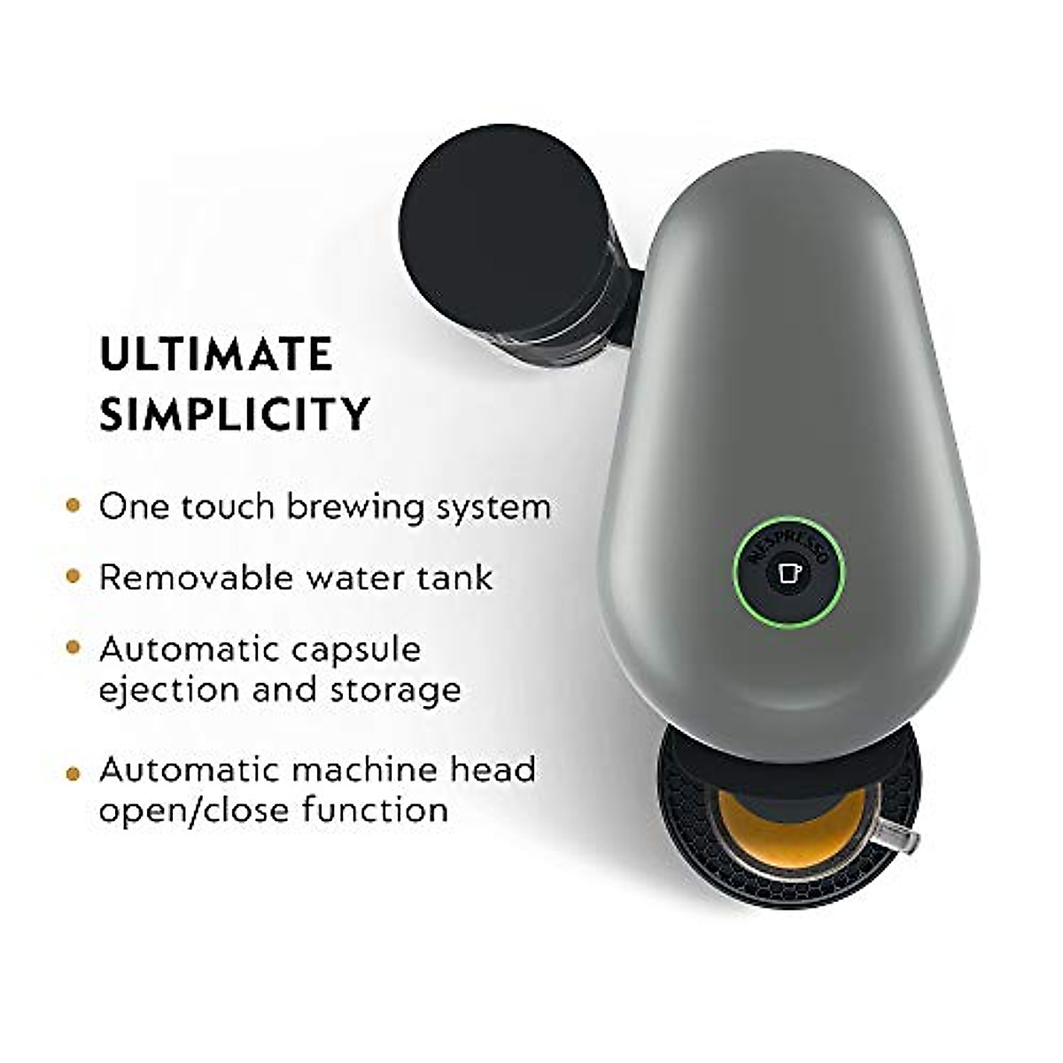 Breville BNV450GRY VertuoPlus Coffee and Espresso Machine, Grey