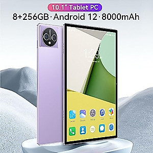 Luqeeg 10.1 Inch FHD Tablet, 100‑240V 128GB Expandable 4G LTE Phone Tablet 5G WiFi 7000mAh for Business (US Plug)