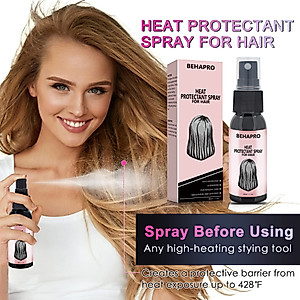 Portable Hair Straightener Brush,Straightening Brush Comb w/Heat Protectant Spray for Hair & Rosemary Strengthening Oil for Dry Damaged Hair,Hot Comb Hair Straightener Christmas Gifts for Women Her