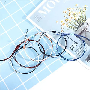 String Bracelets for Teen Girls Waterproof Boho Surfer Bracelets Summer Beach Rope Bracelets for Women Holiday Gifts for Girls Ocean Wave Anklet Bracelet Handmade Friendship Bracelet Birthday Gifts(24 Pcs String Bracelets)