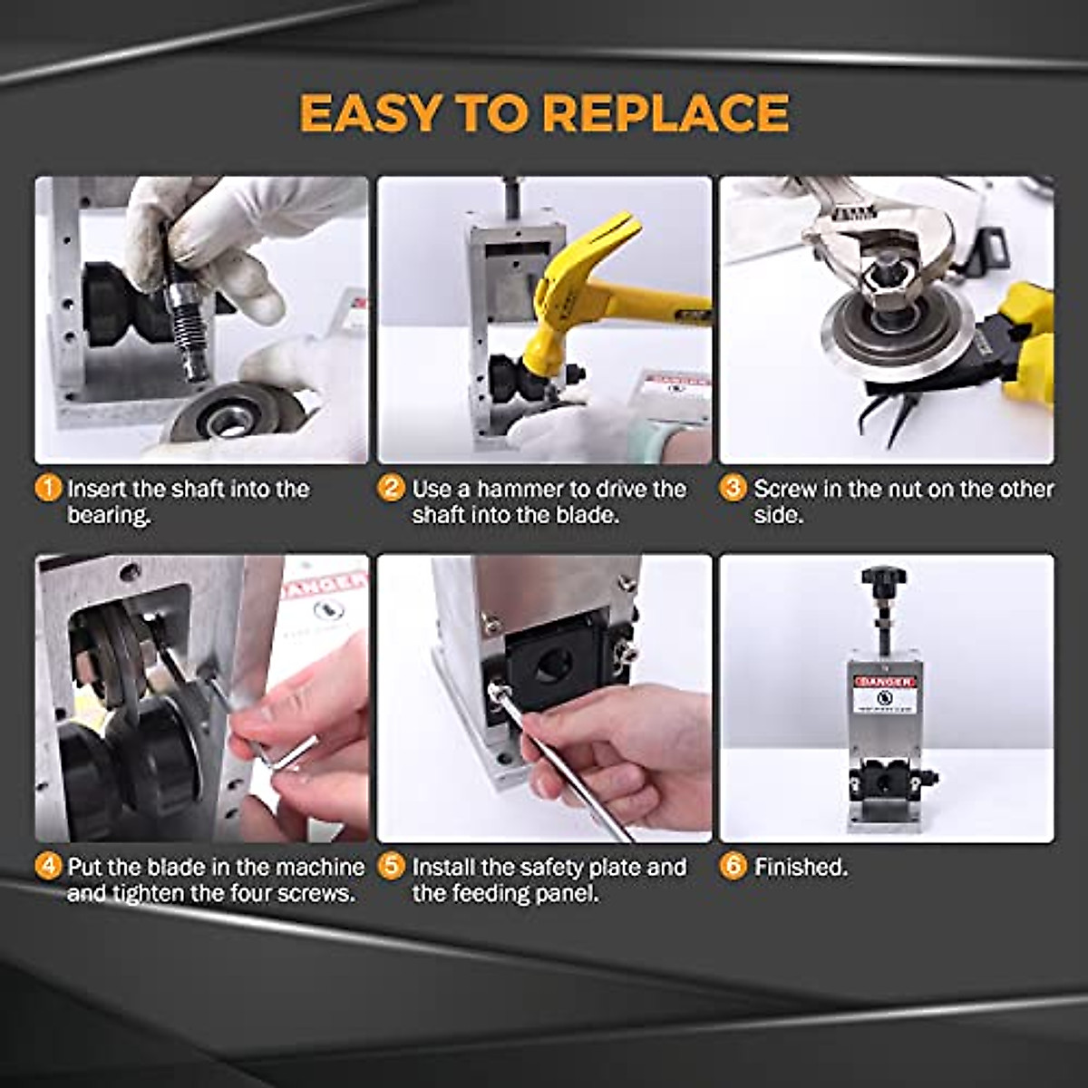 BEAMNOVA Upgraded Replacement Blade for Copper Wire Stripping Machine Powered Cable Stripper Cutters, 15mm ID. x 64mm OD., 0.58in ID. x 2.51in OD.