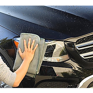 Simple Houseware Waffle Weave Gray Matter Microfiber Drying Towel, 25 x 36 Inches, Grey