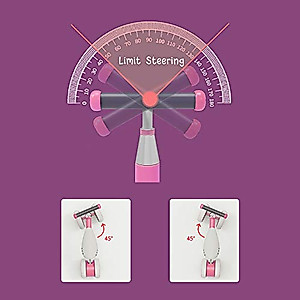 Baby Balance Bike Children Walker 36 Months Baby Bicycle No Padel Infant 4 Wheels Riding Toys for 3 Year Old Boys Girls (Pink)