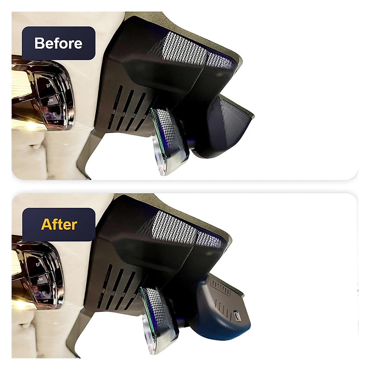 Fitcamx Amazing OEM Look Car DVR Video Recorder WiFi 2160P Contorl by APP Dash Cam Compatible with BMW X7 G07 1st Gen Facelift 2023 2024 (Color : Black, Size : 4K Front Cam 64GB)