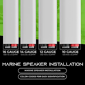 GearIT 14/2 Marine Wire (100 Feet) 14AWG Gauge - Tinned OFC Copper/Marine Grade Speaker Cable/Duplex / 2 Conductors - OFC Oxygen-Free Copper, White 100ft